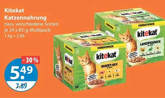 Kitekat Multipack Portionsbeutel Oder Perfect Fit Katzennahrung Angebot ...