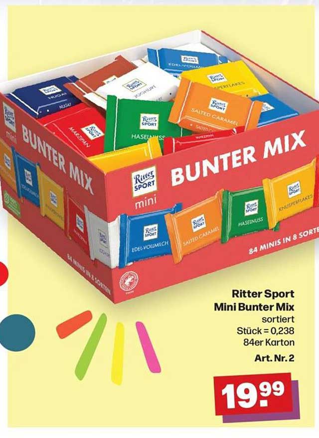 Ritter Sport Mini Bunter Mix Angebot bei Handelshof - ProspektGuru.de