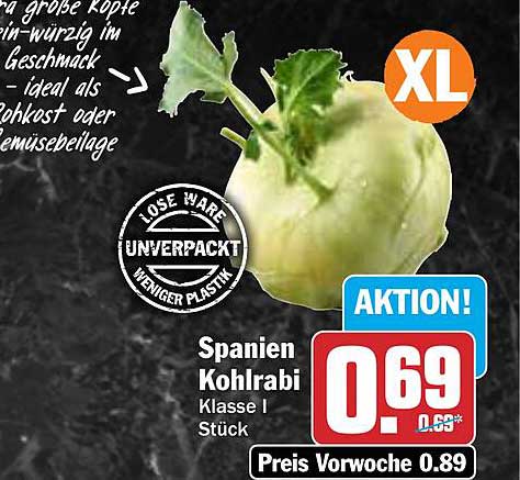 Kohlrabi Aus Spanien, Kl. I Stück Angebot bei nah & gut - ProspektGuru.de