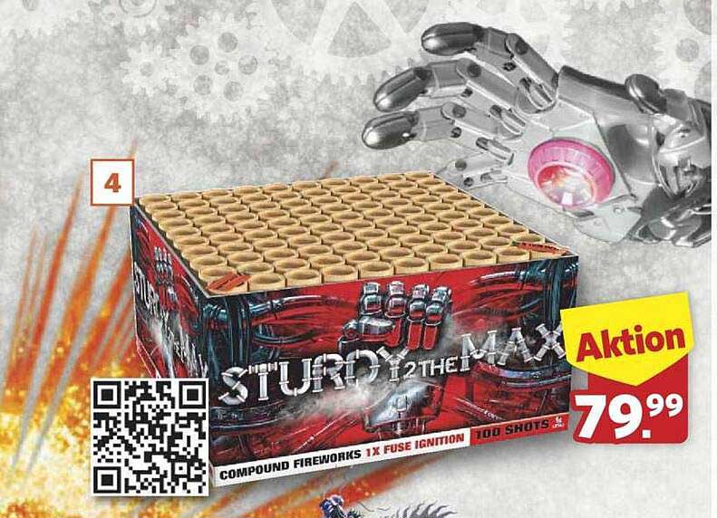 Sturdy 2 The Max - 100 Schüsse Feuerwerk Angebot bei Combi ...