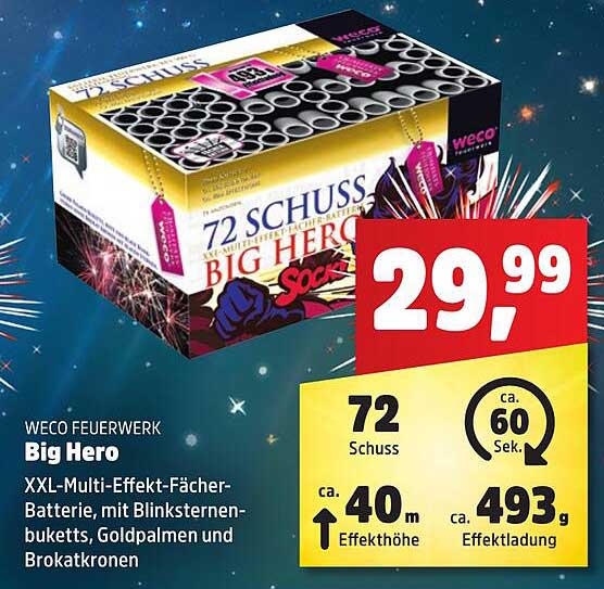 Weco Feuerwerk Big Hero Angebot bei Thomas Philipps - ProspektGuru.de