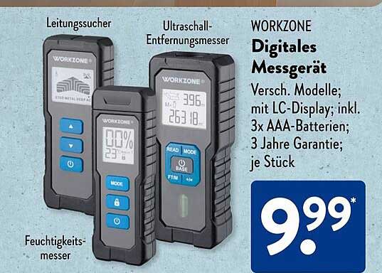 Workzone Digitales Messgerät – Verschiedene Modelle Angebot bei Aldi ...