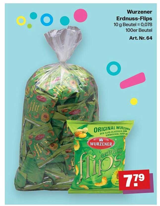 Wurzen Erdnuss Flips Angebot bei Netto Marken-Discount - ProspektGuru.de