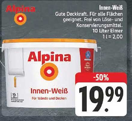 Wunderbar Alpina Weiß Angebot Lidl Fotos