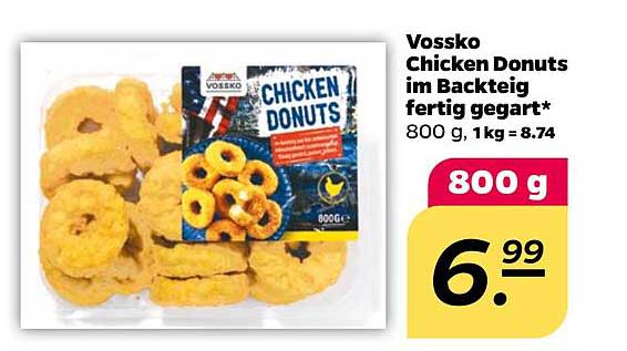Vossko Chicken Donuts Im Backteig Fertig Gegart* Angebot bei NETTO ...