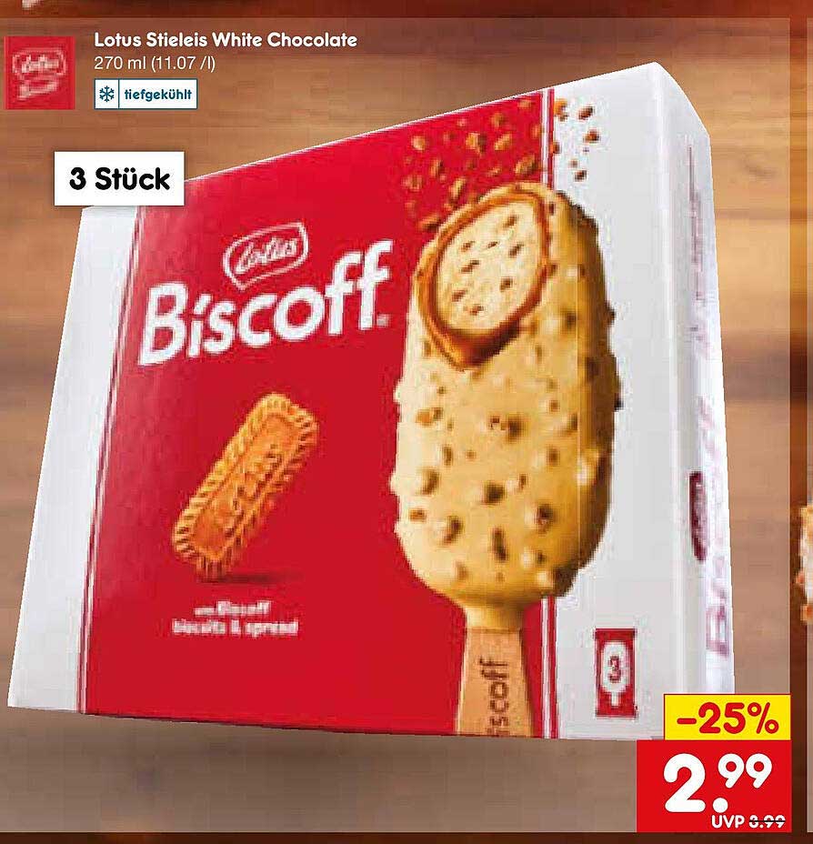 Lotus Stieleis Biscoff Angebot bei Netto Marken-Discount - ProspektGuru.de