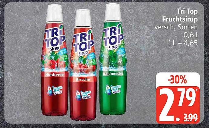 Tri Top Fruchtsirup - Verschiedene Sorten Angebot bei Marktkauf ...
