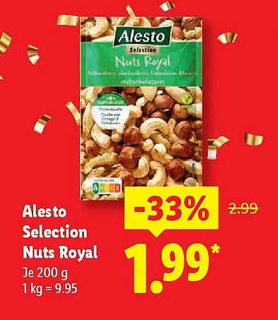 Alesto Selection Nuts Royal 200 G Angebot bei Lidl - ProspektGuru.de