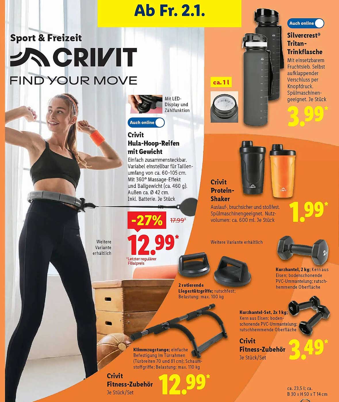 Crivit Hula-Hoop-Reifen Mit Gewicht Angebot bei Lidl - ProspektGuru.de