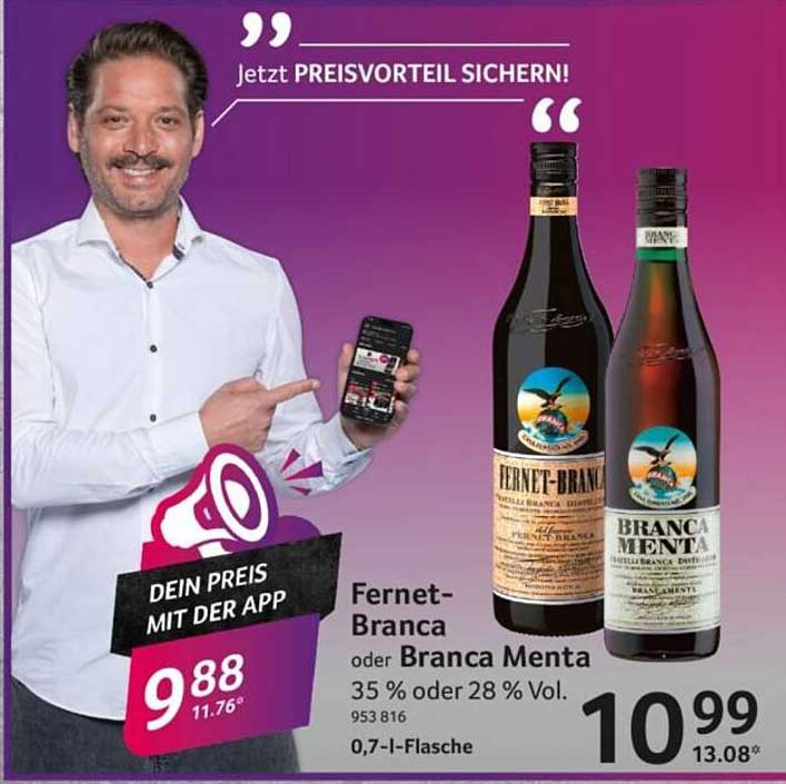 Fernet-Branca Oder Branca Menta – 0,7 L Flasche Angebot bei Selgros ...