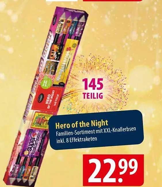Hero Of The Night - Familien-Sortiment Mit Xxl-Knallerbsen Inkl. 8 ...