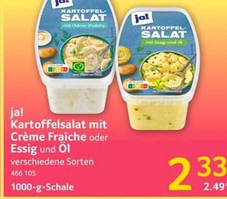 Ja! Kartoffelsalat Mit Crème Fraîche Oder Essig Und Öl - 1000-G-Schale ...