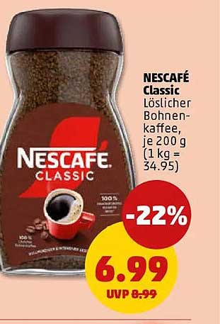 Nescafé Classic Oder Classic Mild, Löslicher Bohnenkaffee Je 200-G-Glas ...