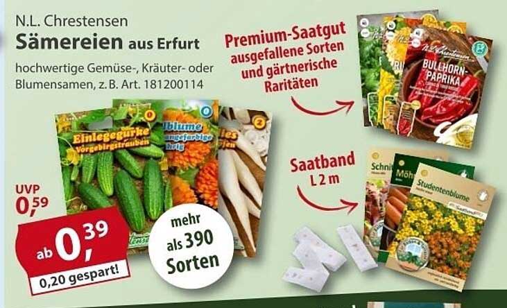 N.l. Chrestensen Sämereien Aus Erfurt - Premium-Saatgut Angebot bei ...