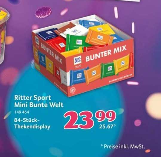 Ritter Sport Mini Bunte Welt Angebot bei Selgros - ProspektGuru.de
