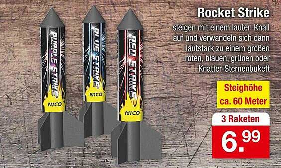 Rocket Strike - 3 Raketen Für Spektakuläre Höhe! Angebot bei Zimmermann ...