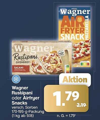 Wagner Rustipani Oder Airfryer Snacks - Verschiedene Sorten Angebot bei ...