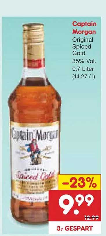 Captain Morgan Original Spiced Gold 35% Vol. 0,7 Liter Angebot bei ...