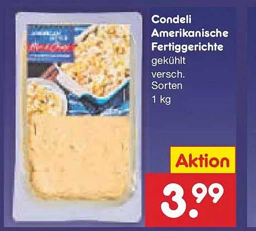 Condeli Amerikanische Fertiggerichte Angebot bei Netto Marken-Discount ...
