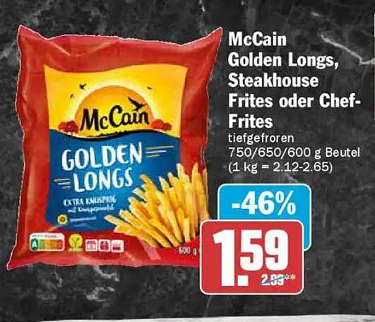 Mccain Golden Longs, Steakhouse Frites Oder Chef-Frites Angebot bei AEZ ...