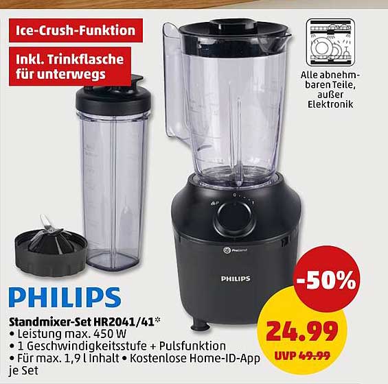 Philips Standmixer-Set Hr2041/41* Angebot bei Penny - ProspektGuru.de