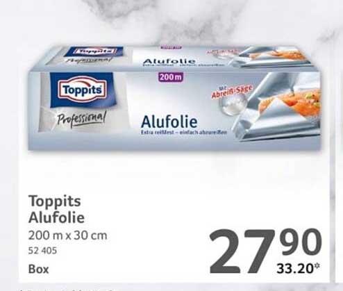 Toppits Alufolie 200 M X 30 Cm Angebot bei Selgros - ProspektGuru.de