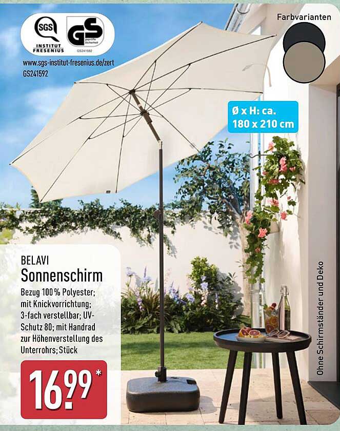 Schöne Sonnenschirm Balkon Aldi Ebenbild