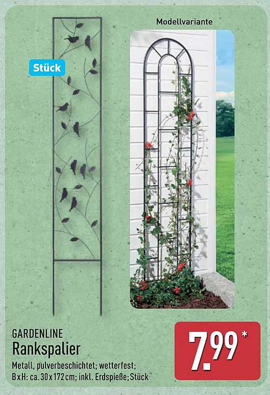 Gardenline Rankspalier Angebot bei Aldi Nord