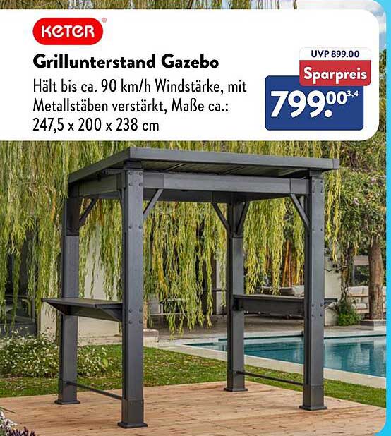 Grillunterstand Gazebo Angebot bei Aldi Nord