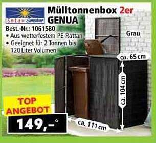 Mülltonnenbox 2Er Genua Angebot bei Norma