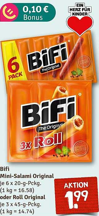 Bifi Mini-Salami Original Und Bifi Roll Original – Aktionsangebot ...
