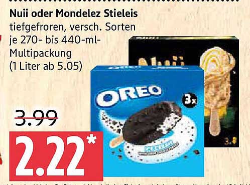 Nußi Oder Mondelez Stieleis, Tiefgefroren, Verschiedene Sorten ...