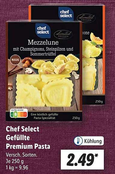Chef Select Gefüllte Premium Pasta Angebot bei Lidl