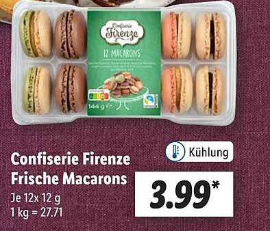Confiserie Firenze Frische Macarons Angebot bei Lidl