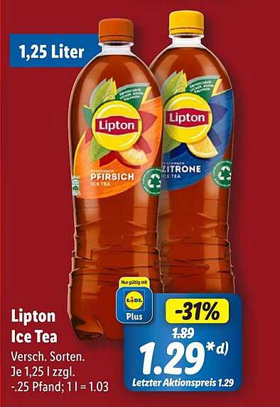 Lipton Ice Tea Angebot bei Lidl