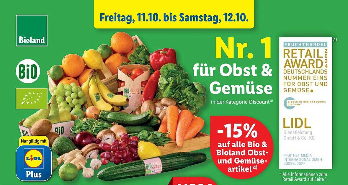Nr. 1 Für Obst & Gemüse Angebot bei Lidl - ProspektGuru.de