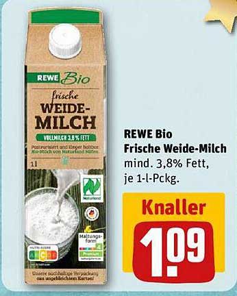 Rewe Bio Frische Weide-Milch Angebot bei REWE Kaufpark