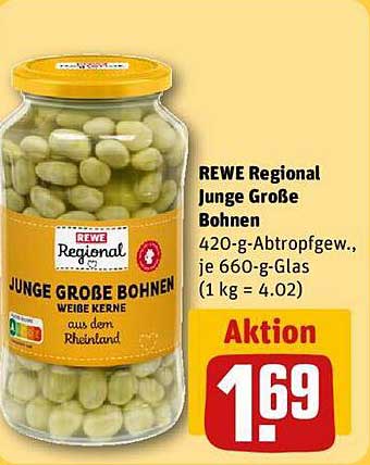 Rewe Regional Junge Große Bohnen Angebot bei REWE Kaufpark