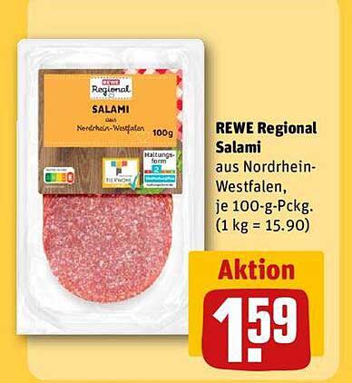Rewe Regional Salami Angebot bei REWE Kaufpark