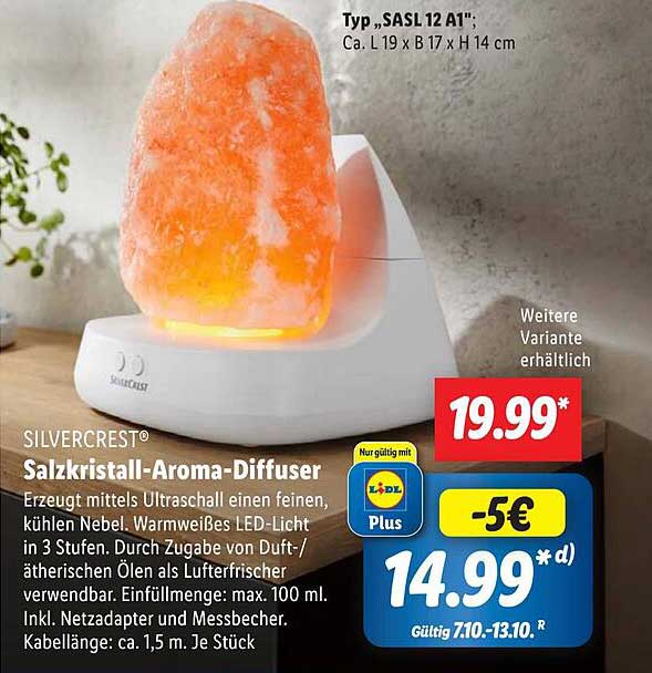 Silvercrest® Salz Kristall-Aroma-Diffuser Angebot bei Lidl