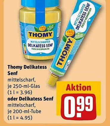 Thomy Delikatess Senf Angebot bei REWE Kaufpark - ProspektGuru.de