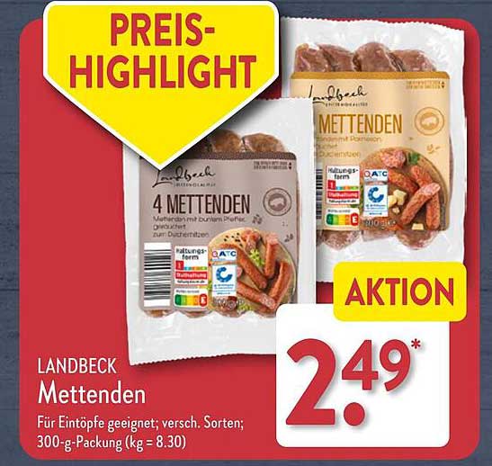 Landbeck Mettenden Angebot bei Aldi Nord