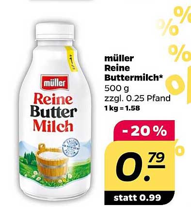 Müller Reine Buttermilch* Angebot bei NETTO