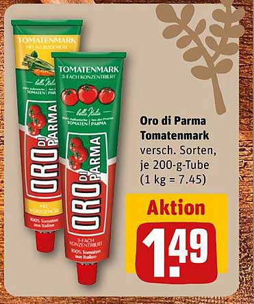 Oro Di Parma Tomatenmark Angebot bei REWE Kaufpark