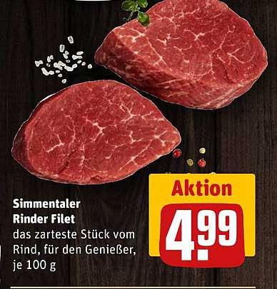 Simmentaler Rinder Filet Angebot bei REWE Kaufpark - ProspektGuru.de