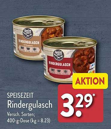 Speisezeit Rindergulasch Angebot bei Aldi Nord