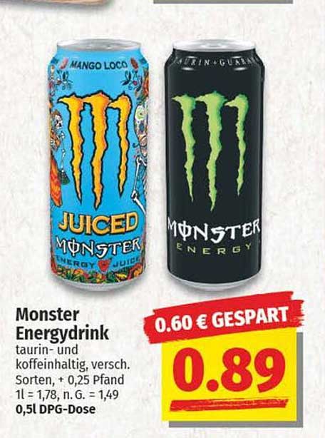 Monster Energydrink (Verschiedene Sorten) Angebot bei nah & gut ...