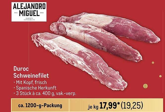 Duroc Schweinefilet Angebot bei METRO