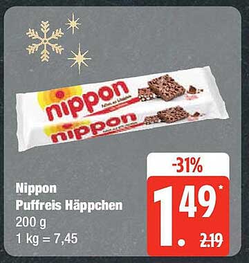 Nippon Puffreis Häppchen Angebot bei Edeka