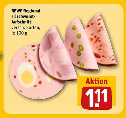 Rewe Regional Frischwurst-Aaufschnitt Angebot bei REWE
